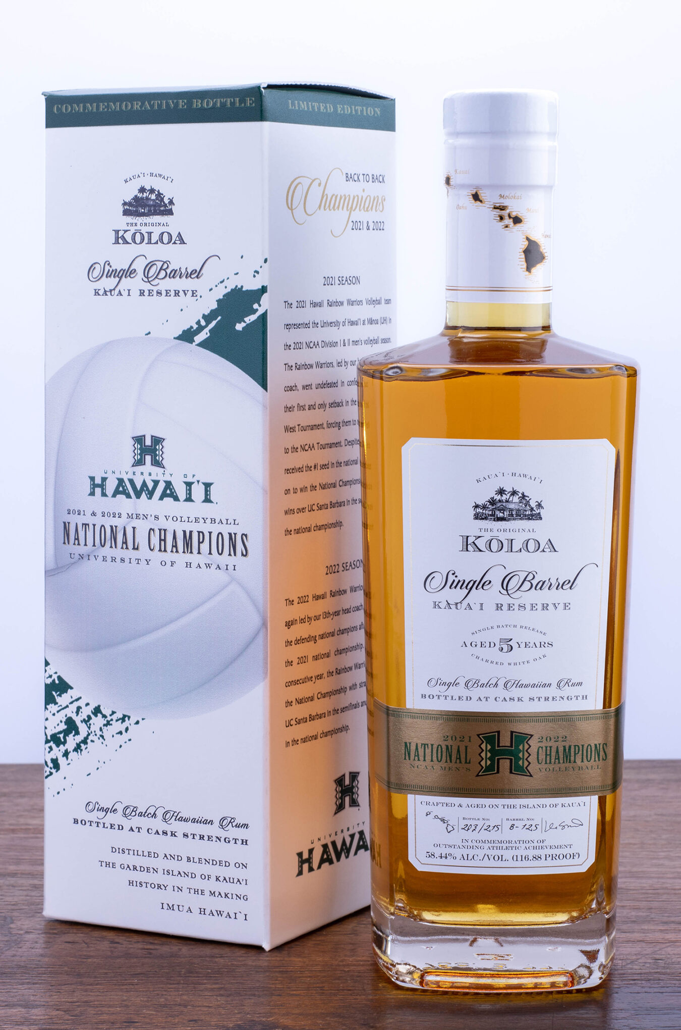 Koloa Rum Co. Debuts Commemorative Bottle for Hawaii Volleyball Team ...