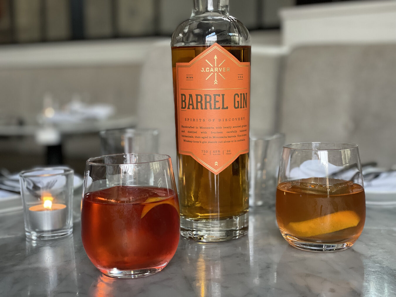 J. Carver Barrel Gin Negroni and Barrel Gin Old Fashioned – Craft ...
